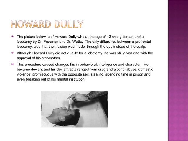 Prefrontal Lobotomy | PPT