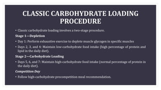Pre game meal & carbs loading | PPTX