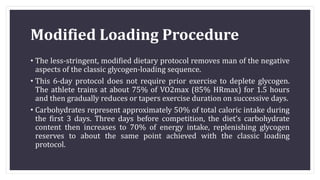 Pre game meal & carbs loading | PPTX