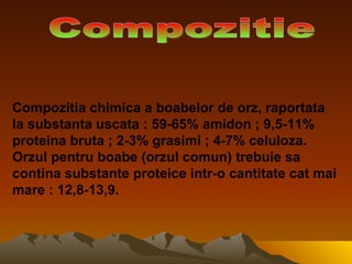 Pregatirea terenului pt orz de toamna | PPT