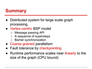 Pregel: A System For Large Scale Graph Processing | PDF