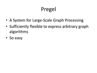 Pregel and giraph | PPTX