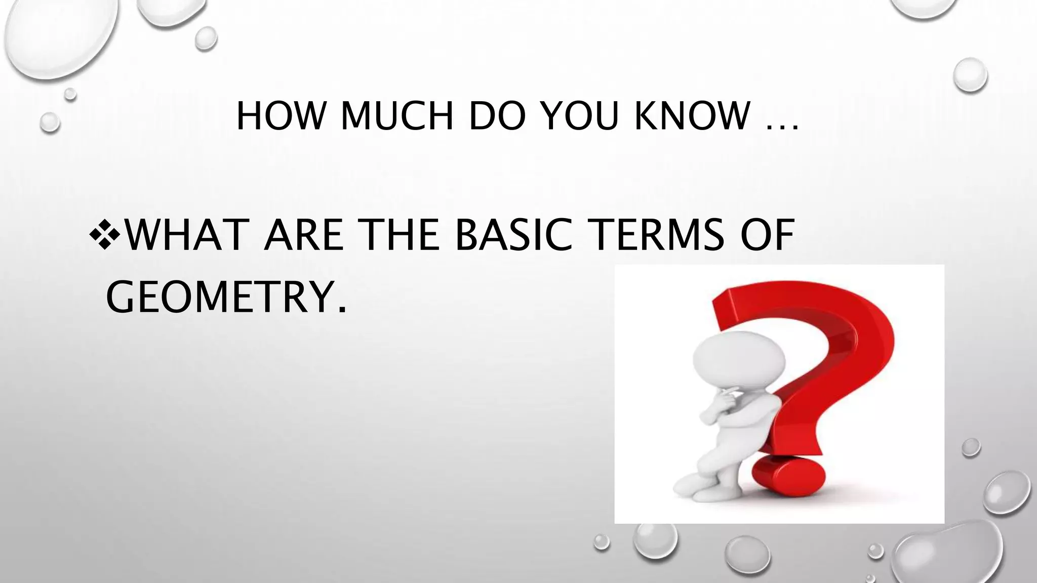 Pre – geometry | PPT