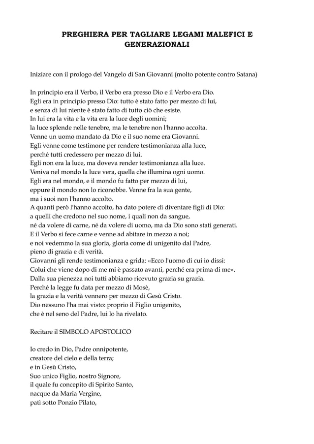 Preghiere di guarigione e liberazione | PDF