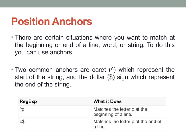 Regular Expressions In Php Programming Languagepptx