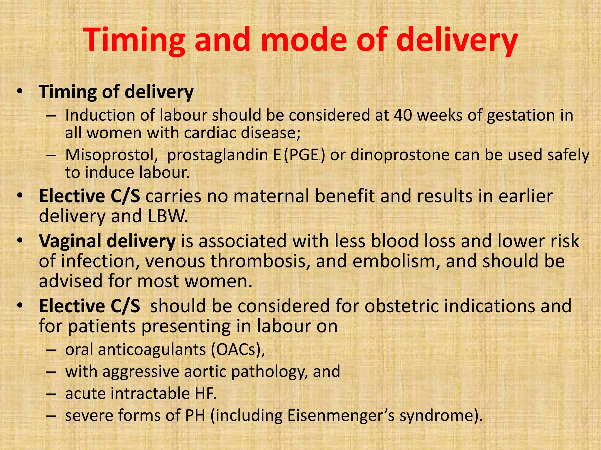 Management of Cardiovascular Disease during Pregnancy | PPTX