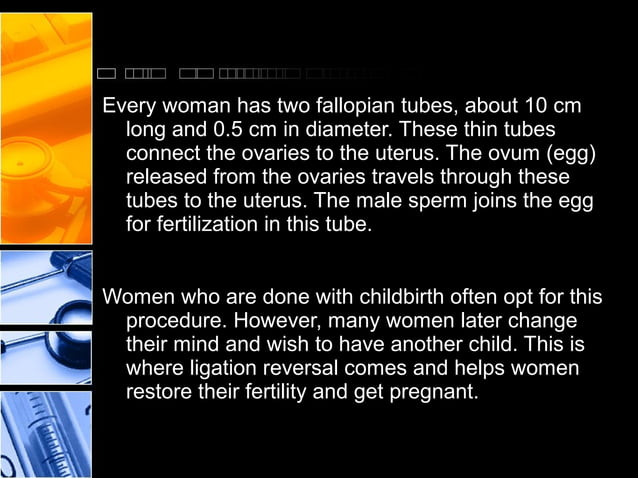 Pregnancy after tubal ligation reversal | PPT