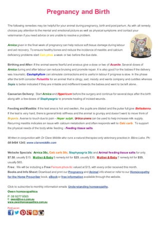 Pregnancy and birth | DOCX