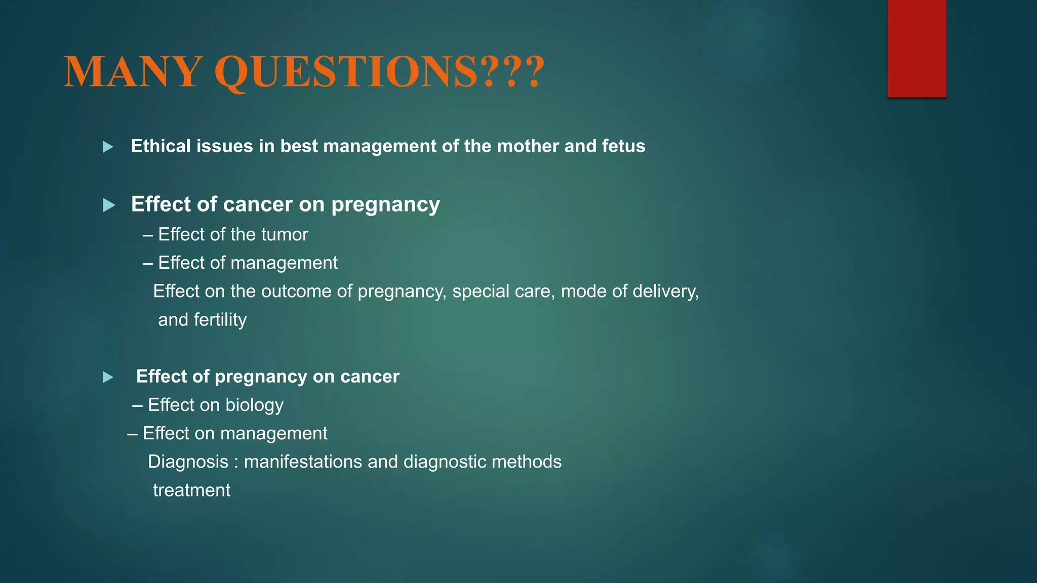 Pregnancy and breast cancer | PPTX