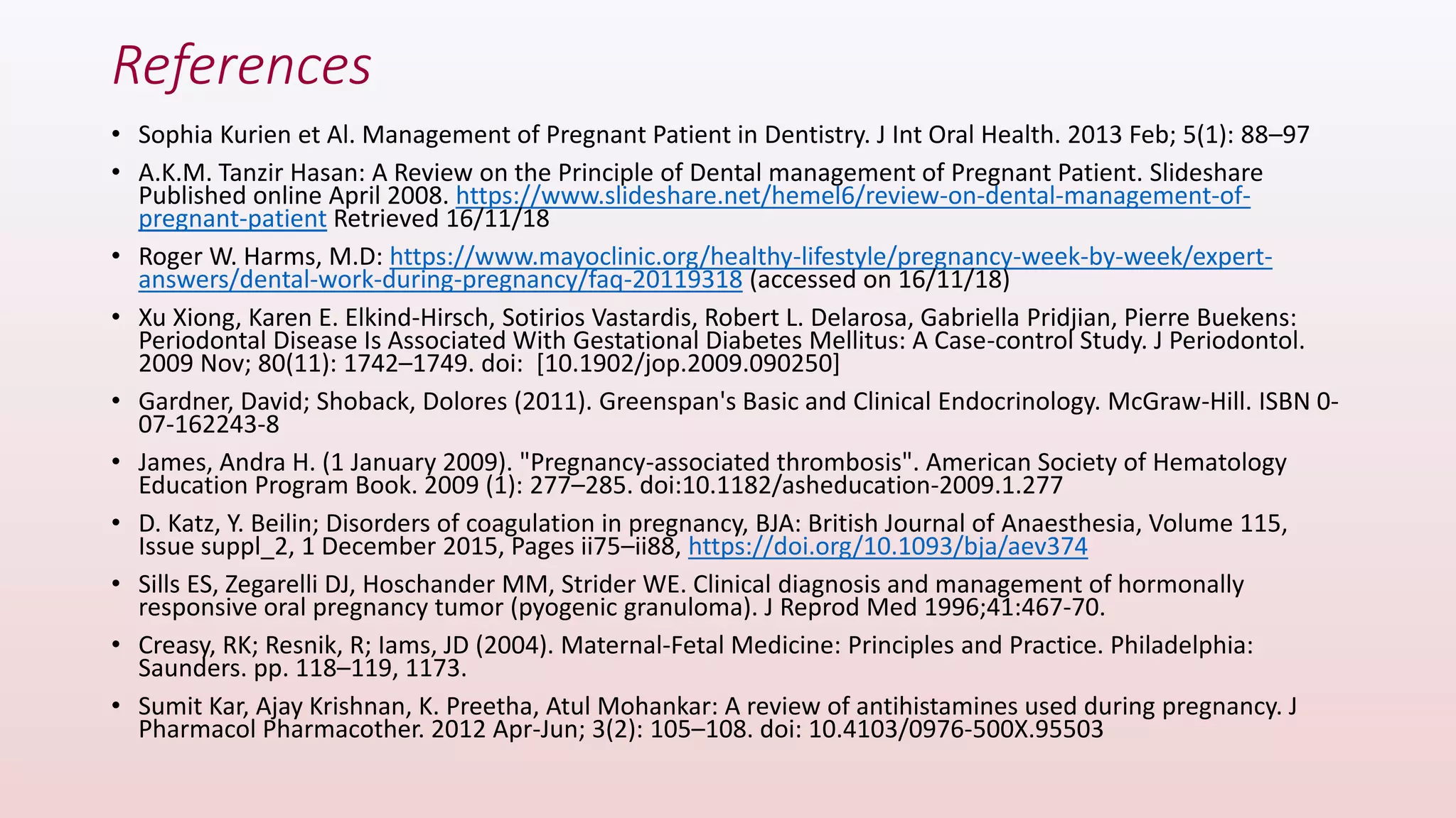 Pregnancy and dentistry | PPTX