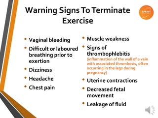 Pregnancy and Exercise | PPTX