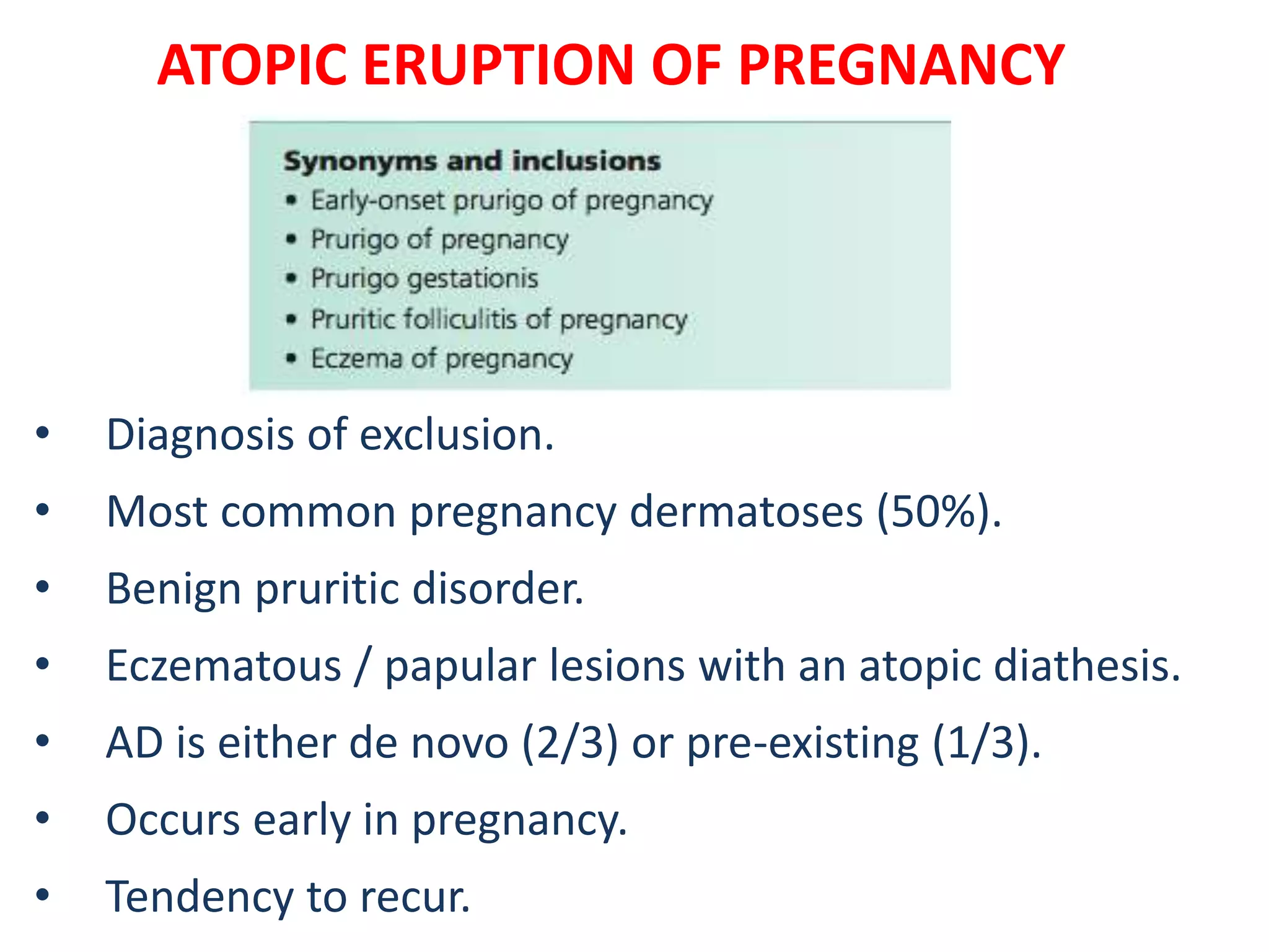 Pregnancy Dermatoses | PPTX