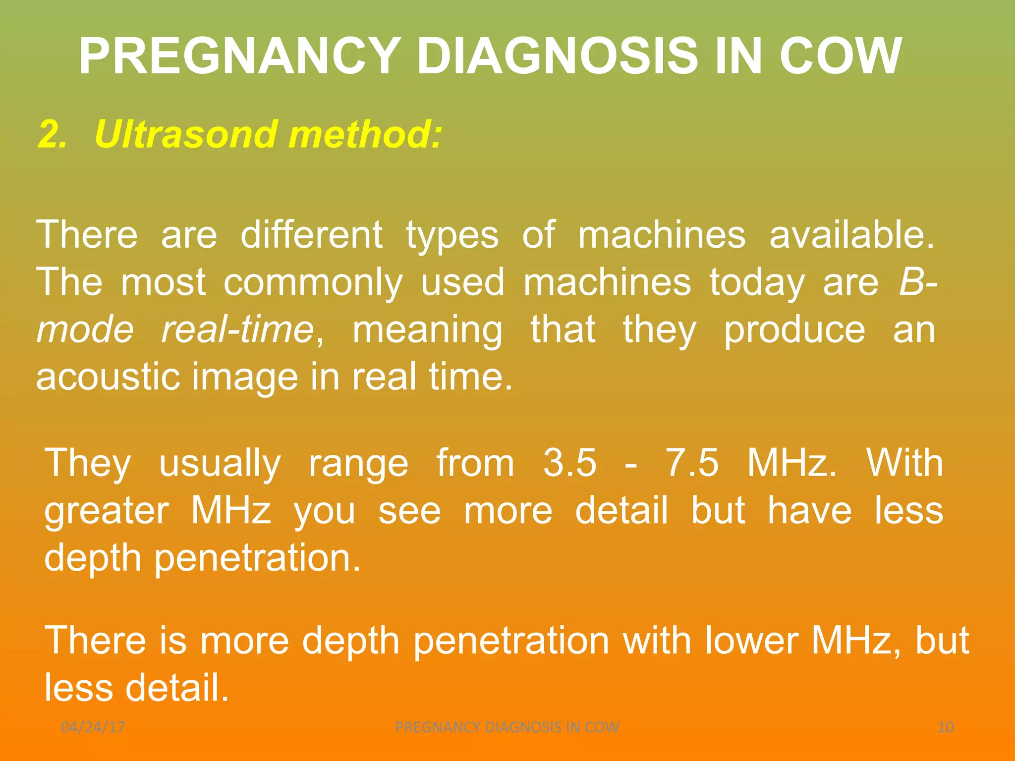 Pregnancy diagnosis in cow lecture 6 | PPT