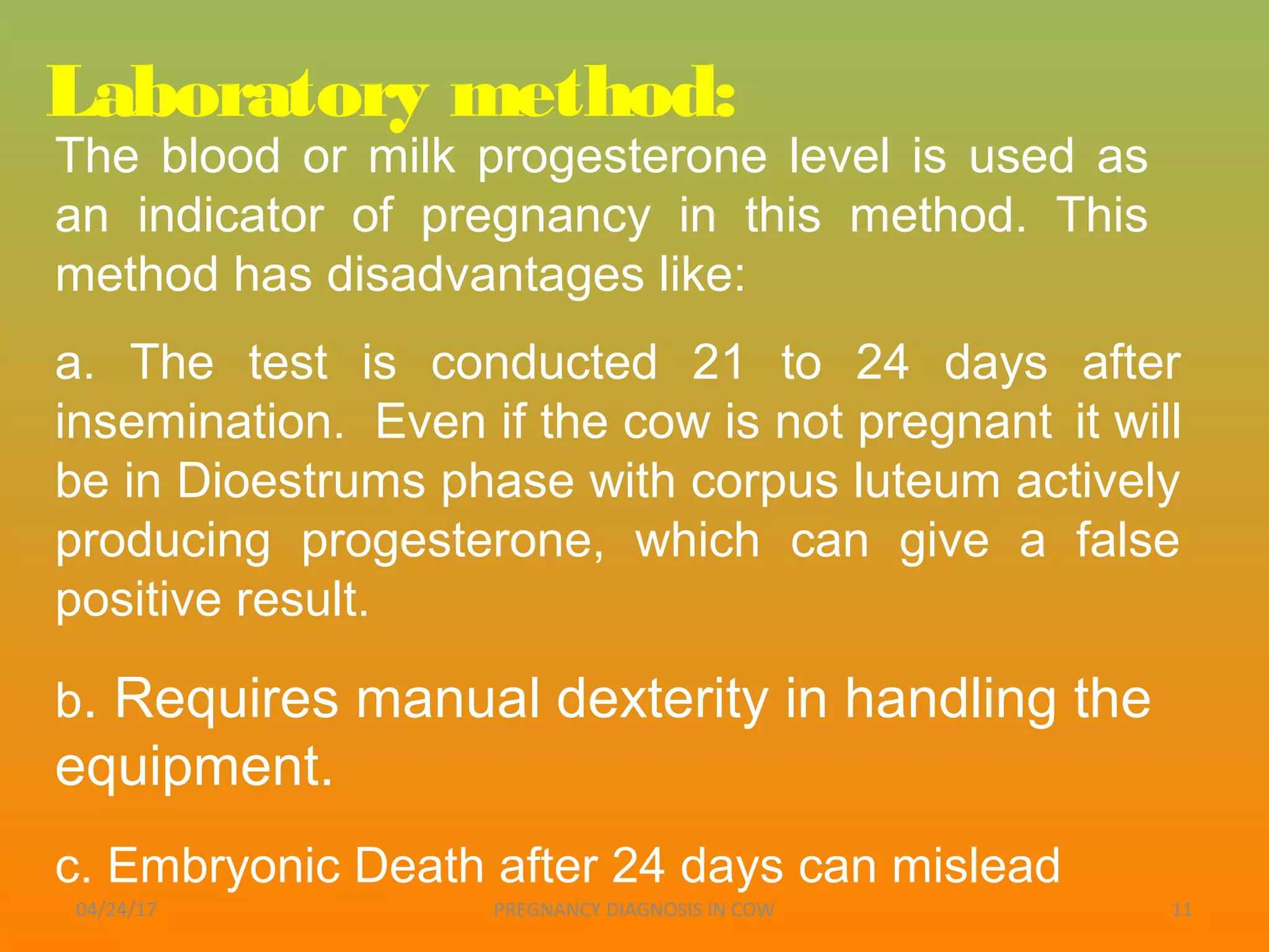 Pregnancy diagnosis in cow lecture 6 | PPT