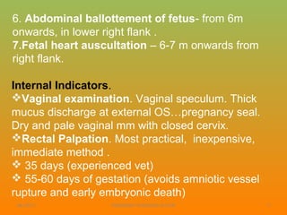Pregnancy diagnosis in cow lecture 6 | PPT
