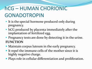 Role of hormones during pregnancy | PPTX
