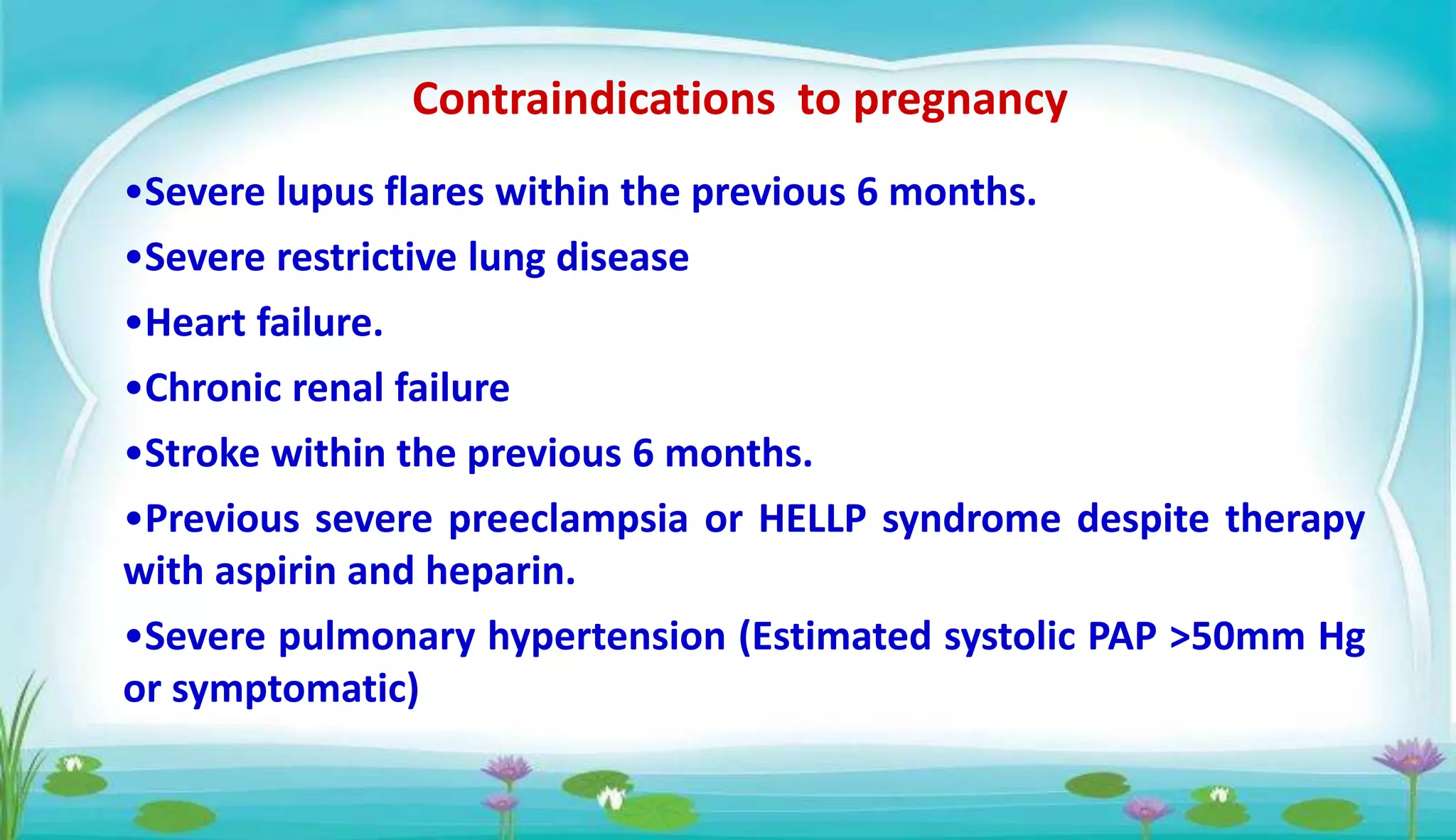 Pregnancy in sle | PPT Pregnancy in sle | PPT