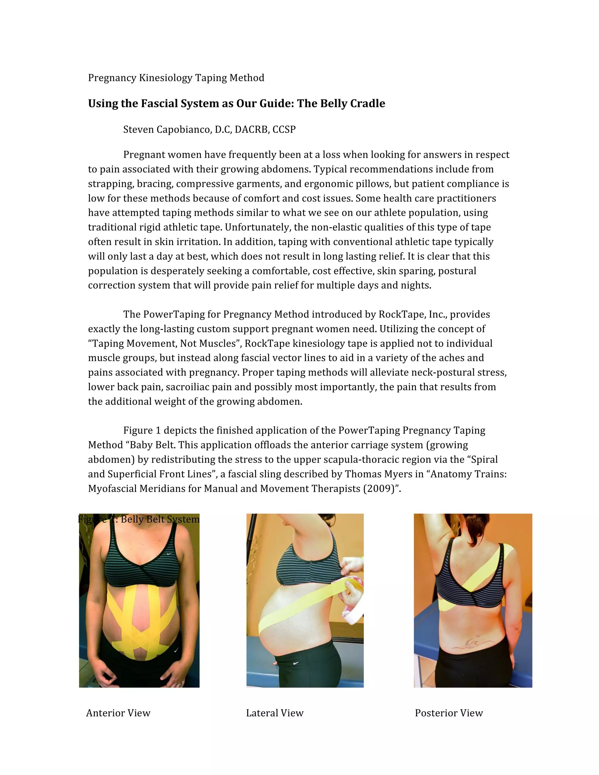 Kinesiology Taping for Pregnancy | PDF