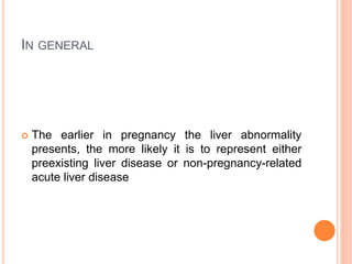 Pregnancy and Liver Diseases | PPTX