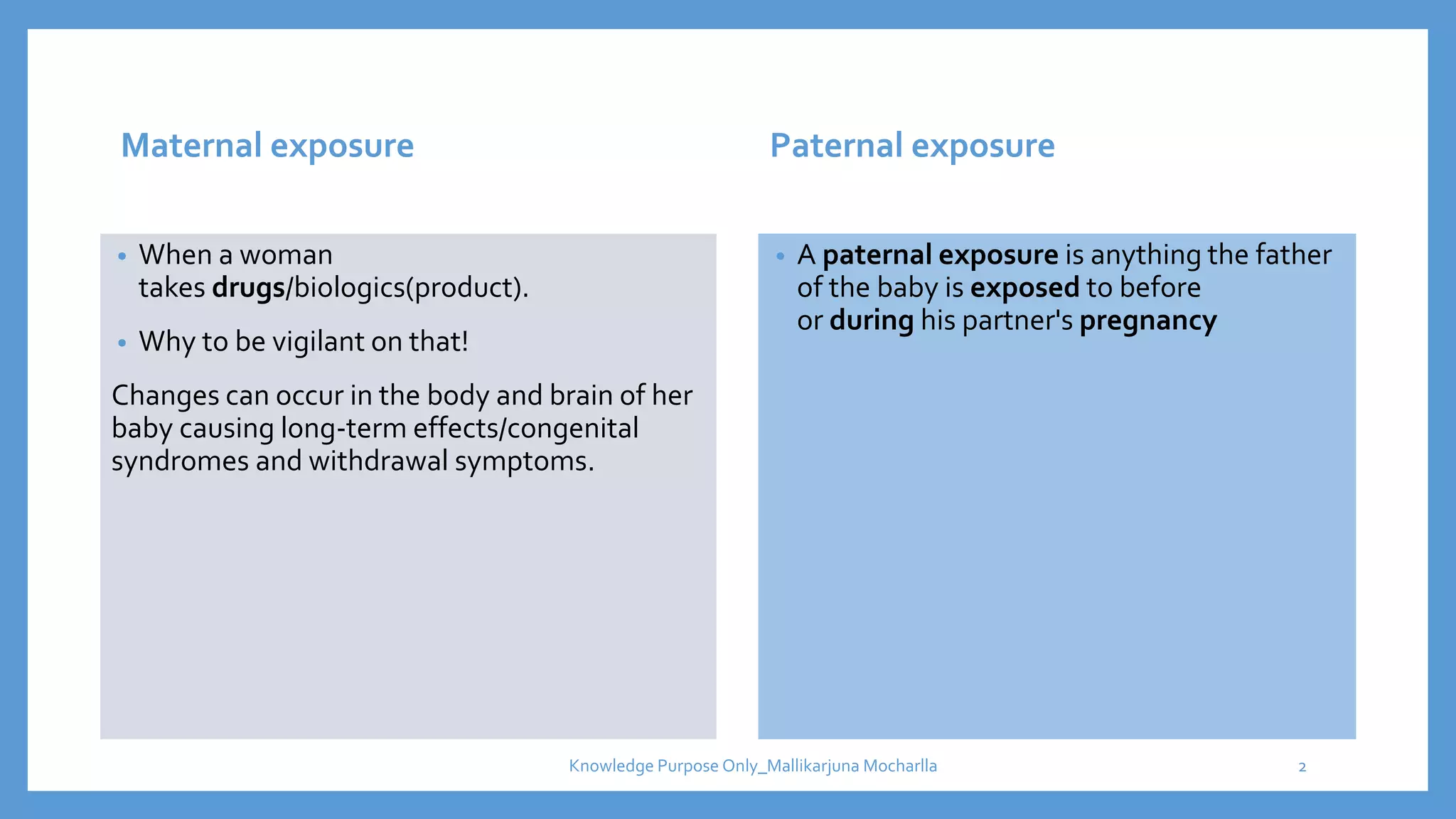 Pregnancy_ Maternal and Paternal Pregnancy Exposure | PPT