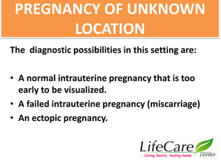 PREGNANCY OF UNKNOWN LOCATION DR. SHARDA JAIN DR. JYOTI AGARWAL DR ...