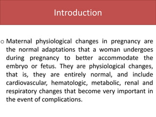 Pregnancy (physiological changes during pregnancy) | PPT