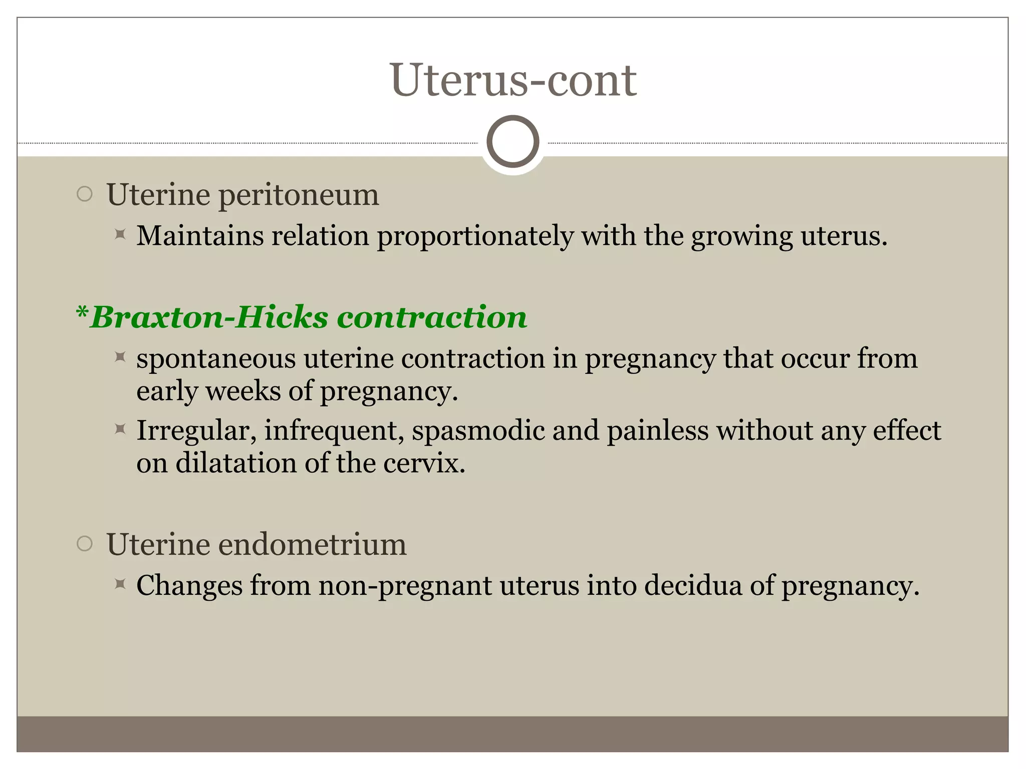 Physiology of Pregnancy for Undergraduates | PPT