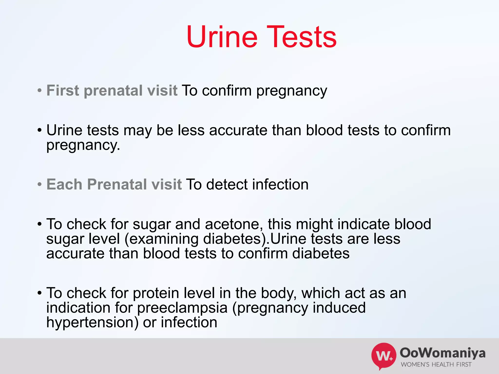 Pregnancy Tests - Antenatal Care | PPTX