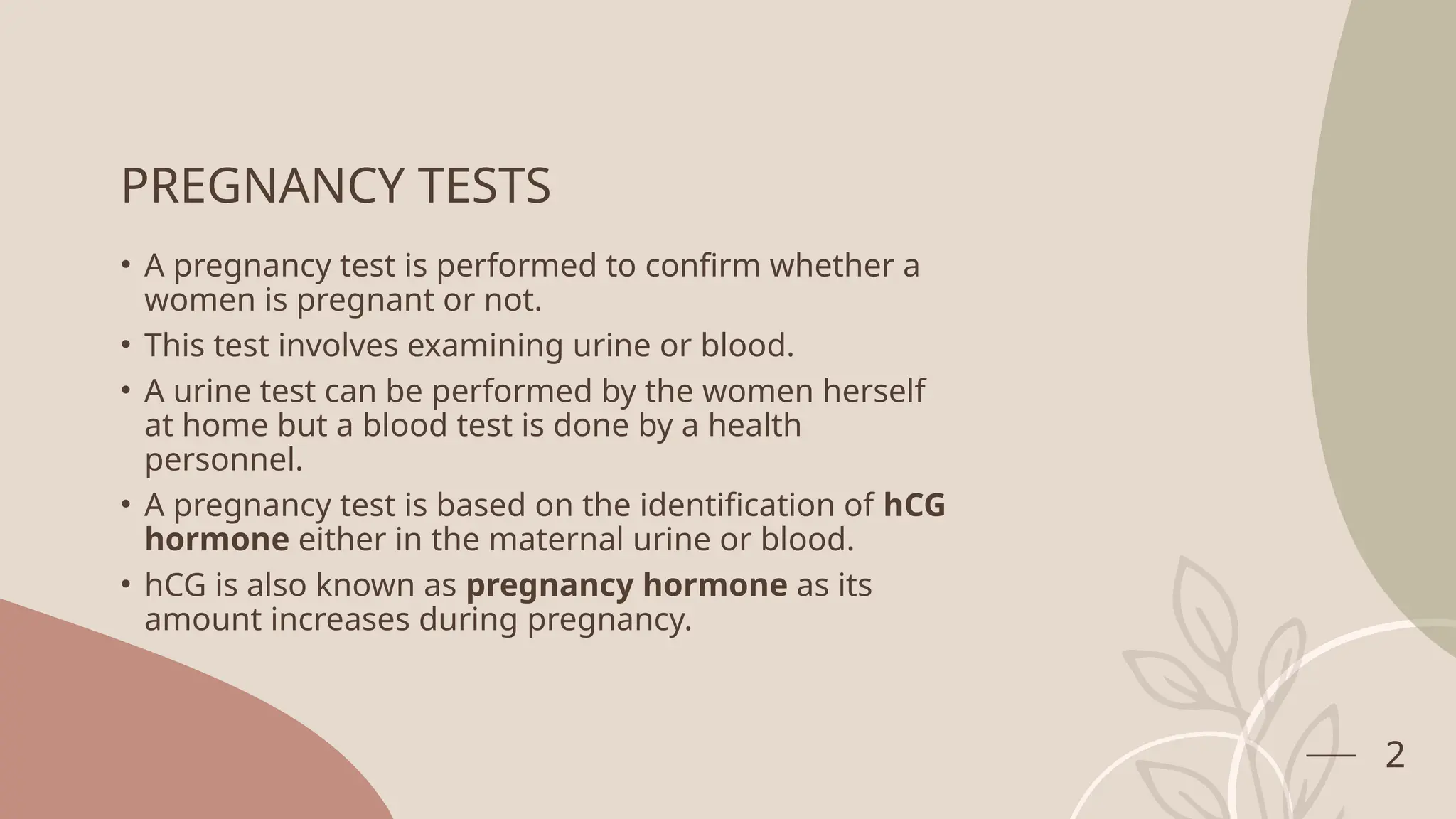 PREGNANCY TESTS.....................pptx