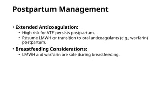 Pregnancy venous thromboembolism basic approach to management | PPTX