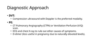 Pregnancy venous thromboembolism basic approach to management | PPT