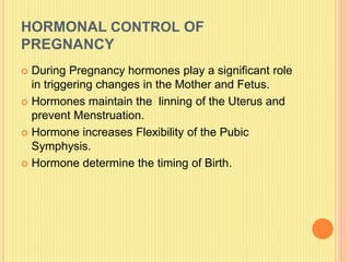 hormonal control of pregnancy | PPTX