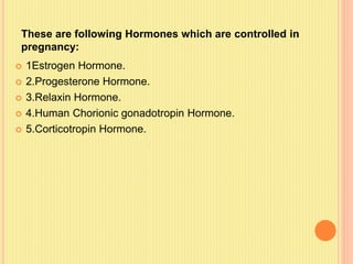 hormonal control of pregnancy | PPTX