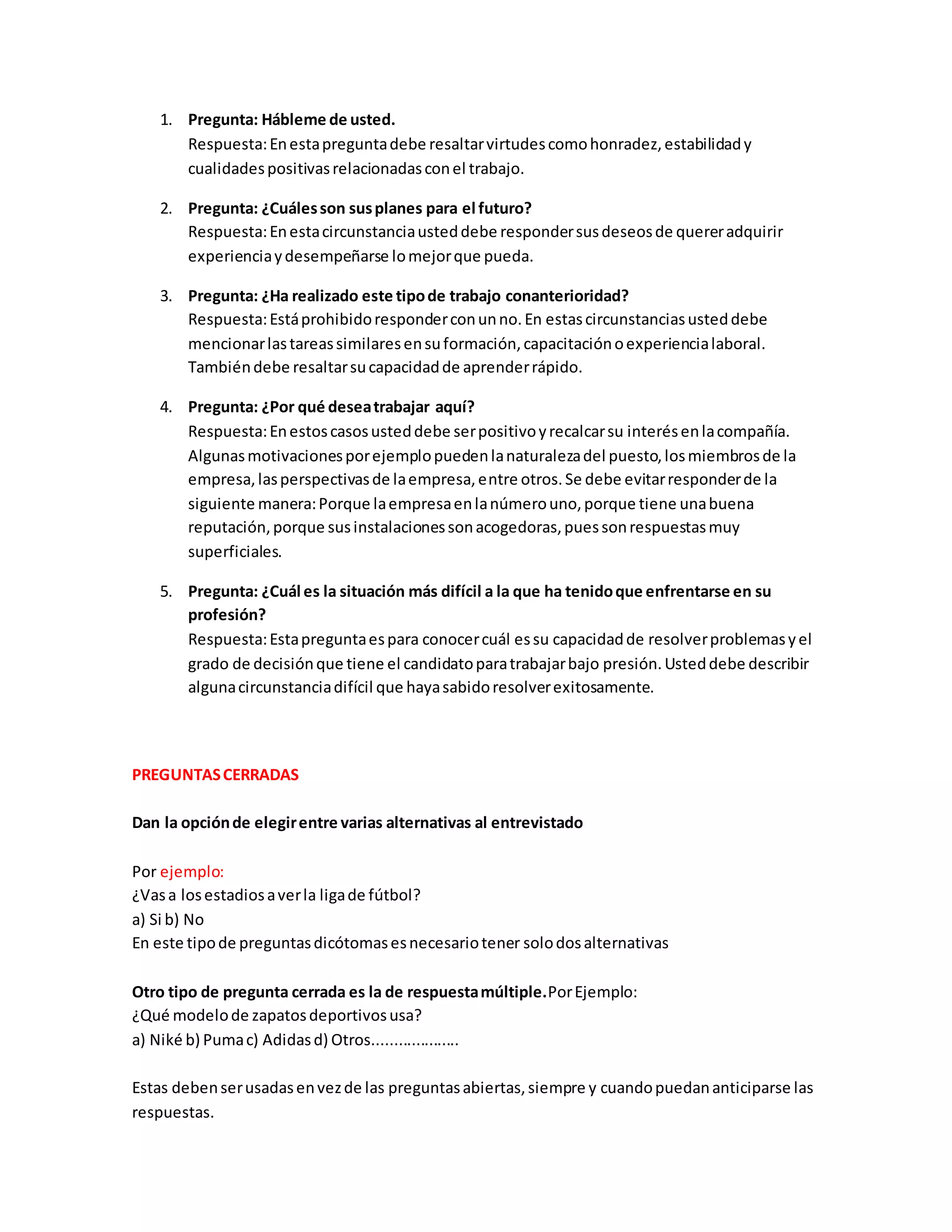 tipos de Preguntas | DOCX | Educational Assessment | Education