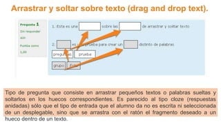 Tipos de preguntas con Moodle | PPTX