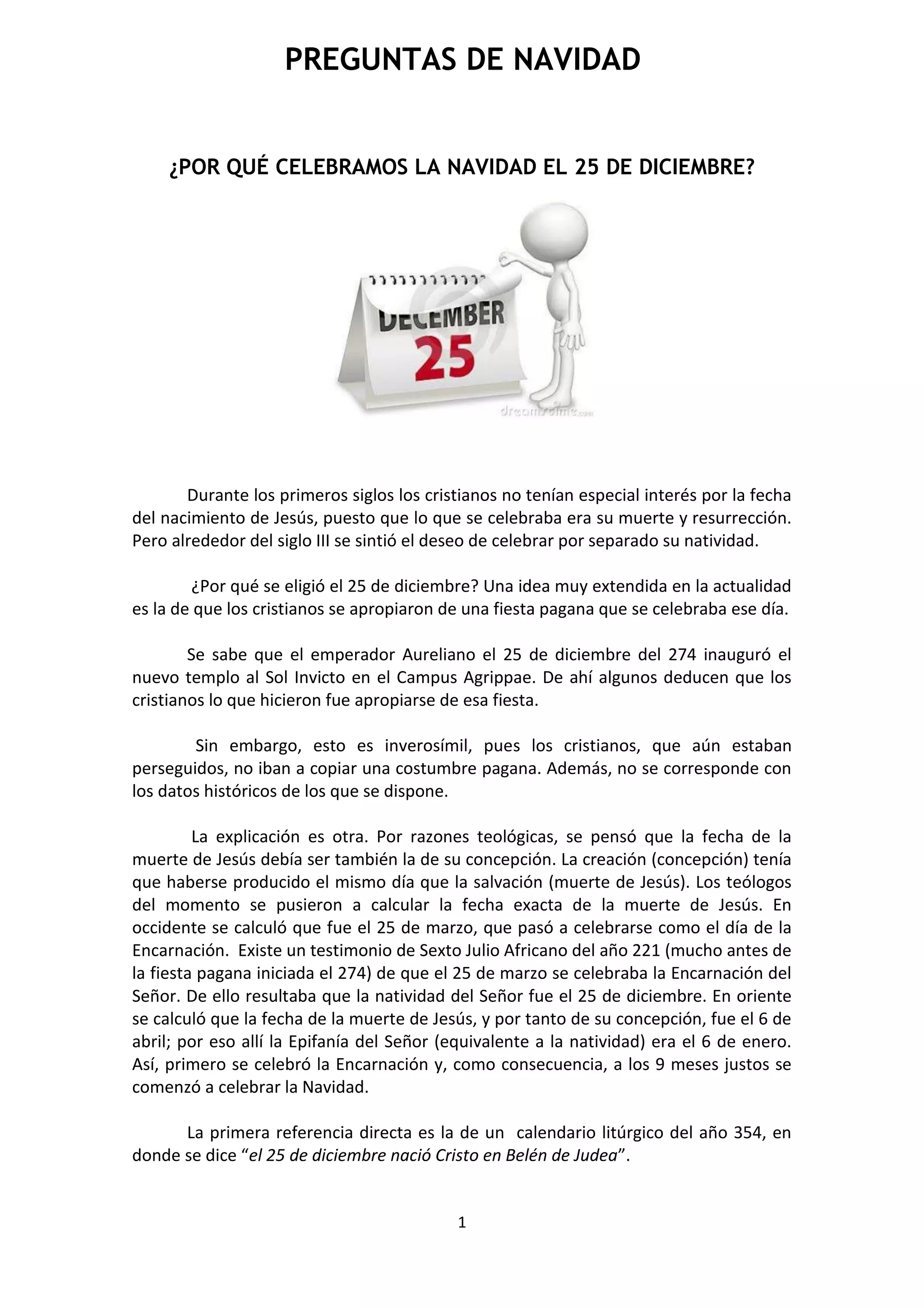 PREGUNTAS SOBRE LA NAVIDAD | PDF