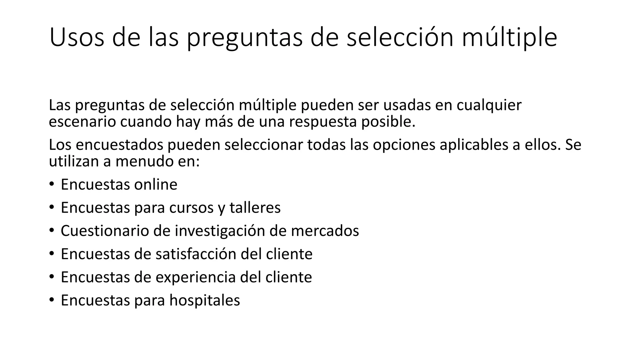 Preguntas de opcion multiple | PPTX