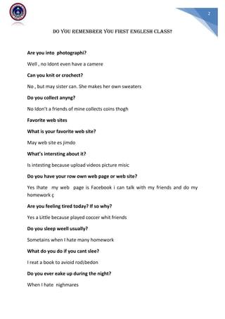 Preguntas En Ingles Para Facebook