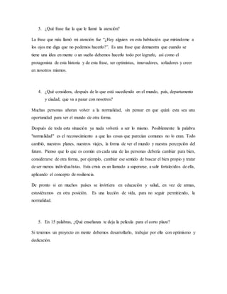 Preguntas sobre pelicula tucker | DOCX