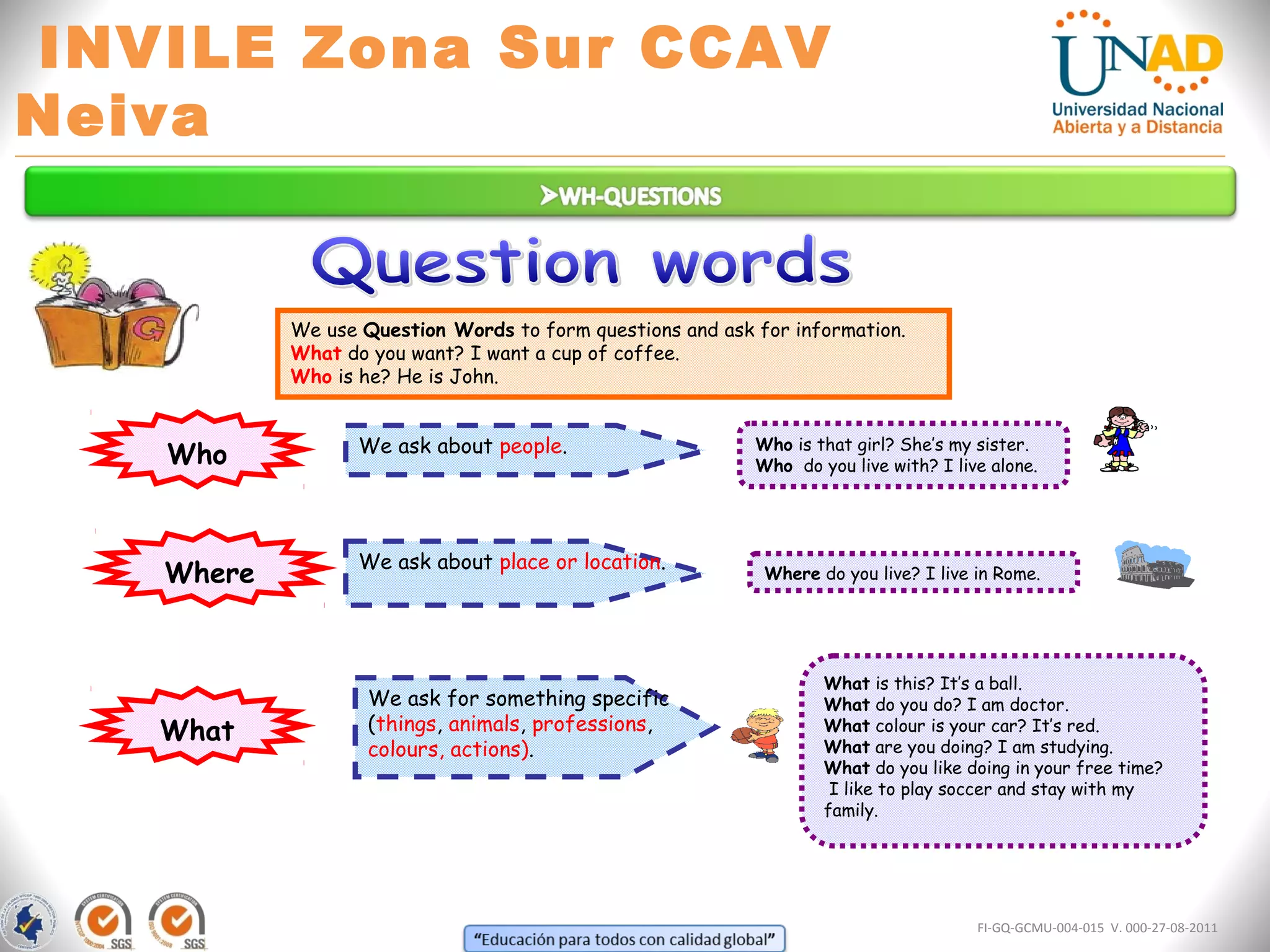 Preguntas speaking nivel 1 | PPT