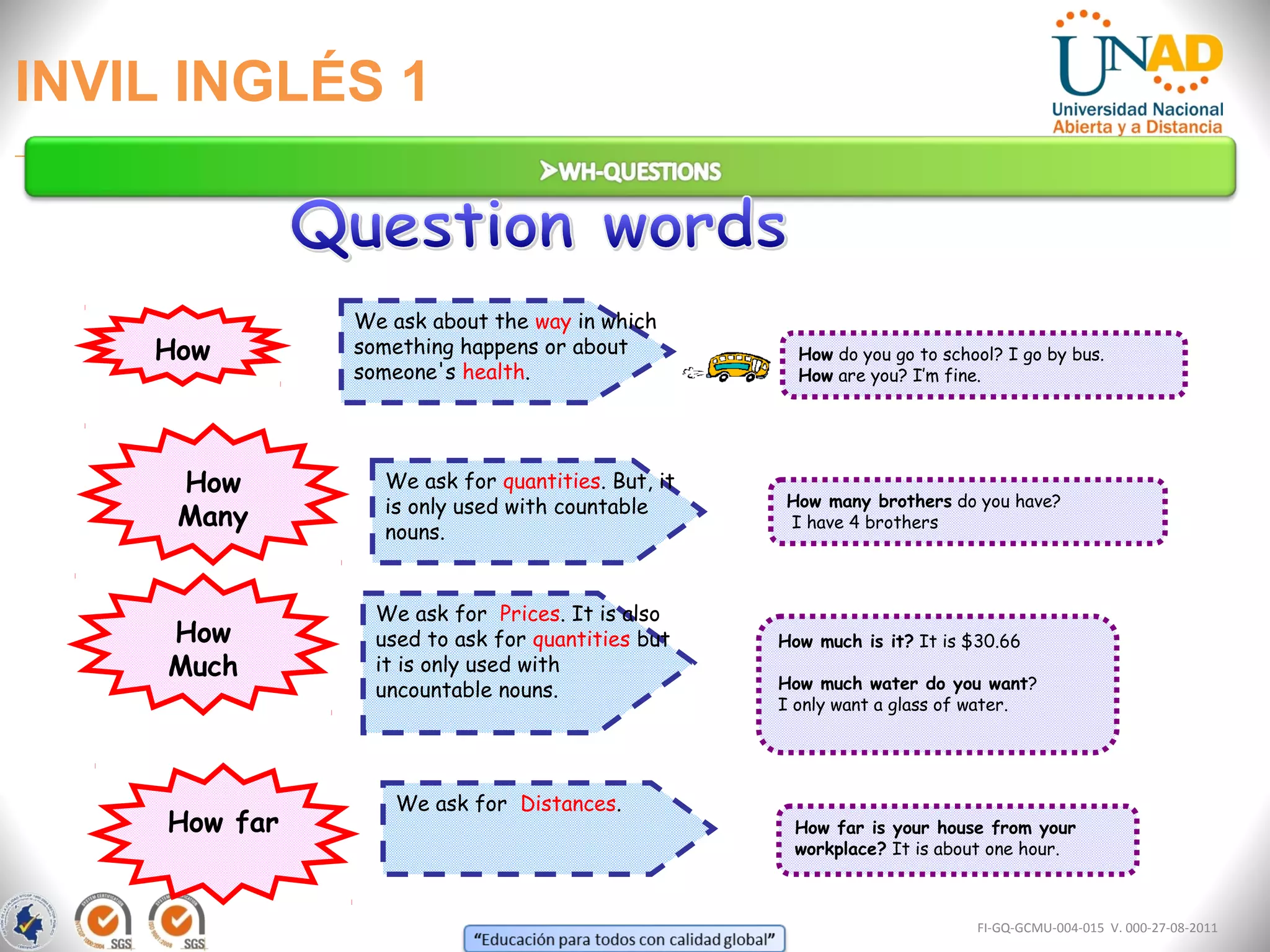 Preguntas speaking nivel 1 | PPT