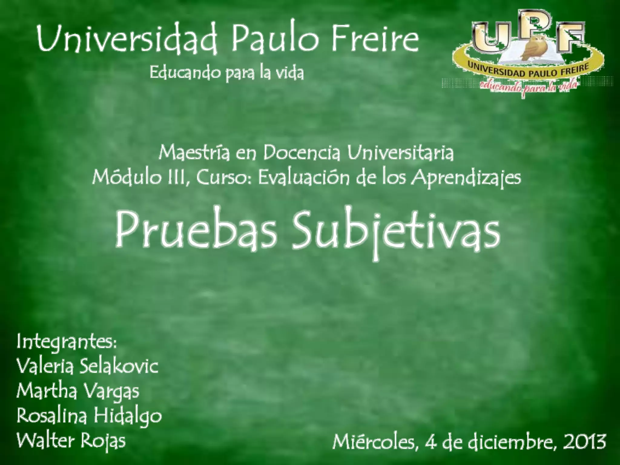 Preguntas subjetivas | PPT