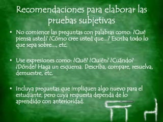 Preguntas subjetivas | PPTX