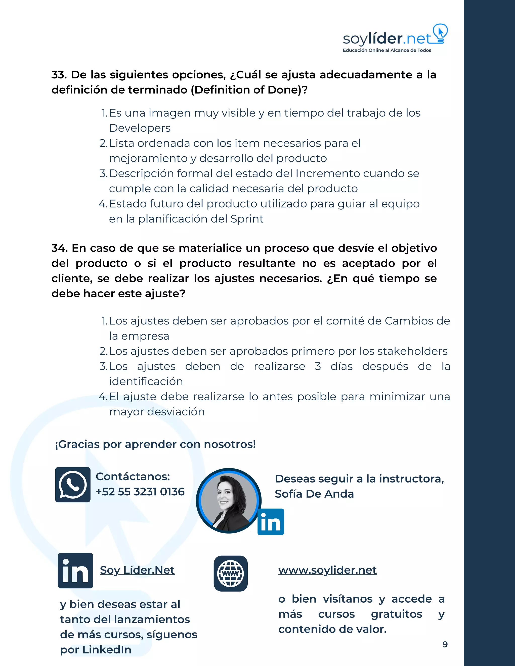 Preguntas tipo examen Scrum Foundation Professional Certificate_SFPC ...