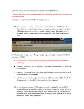 Preguntas y respuestas examen de SAP PP | DOC