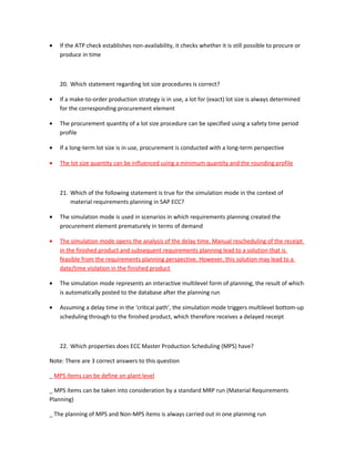 Preguntas y respuestas examen de SAP PP | DOC