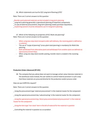 Preguntas y respuestas examen de SAP PP | DOC