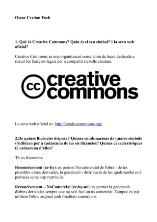 Preguntes creative commons | ODT