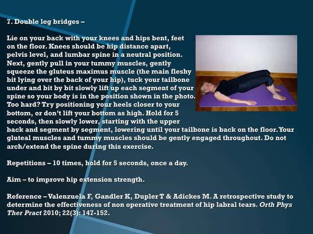 Pre-habilitation exercises 'The HAPI Study' | PPT