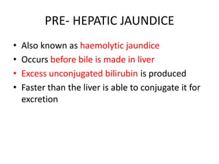 Pre hepatic jaundice | PPTX